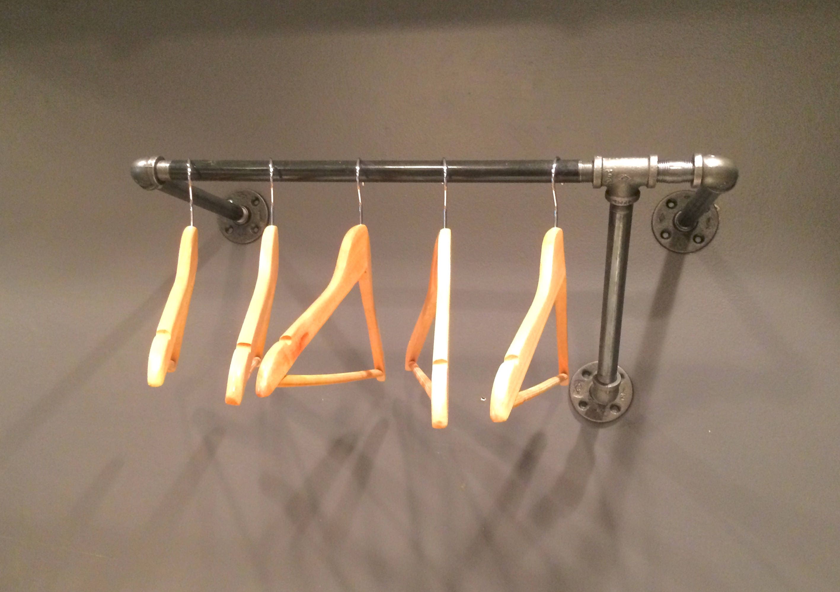 Urban Industrial Pipe Wall Rack Sizes 12 18 24 Clothing Rack Urban Industrial Pipe Wall Rack Sizes 12 18 24 Clothing Rack