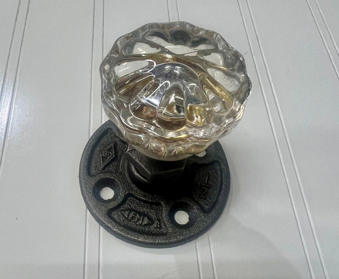 Industrial Glass Door Knob Wall Hook And/or Curtain Tie Back - Etsy