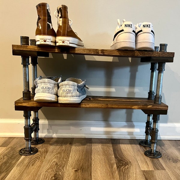 Industrial Pipe Shoe Rack - Etsy