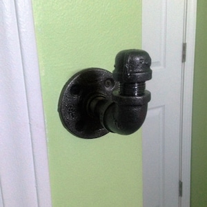 Industrial Pipe Wall Hook And/or Curtain Tie Back - Etsy