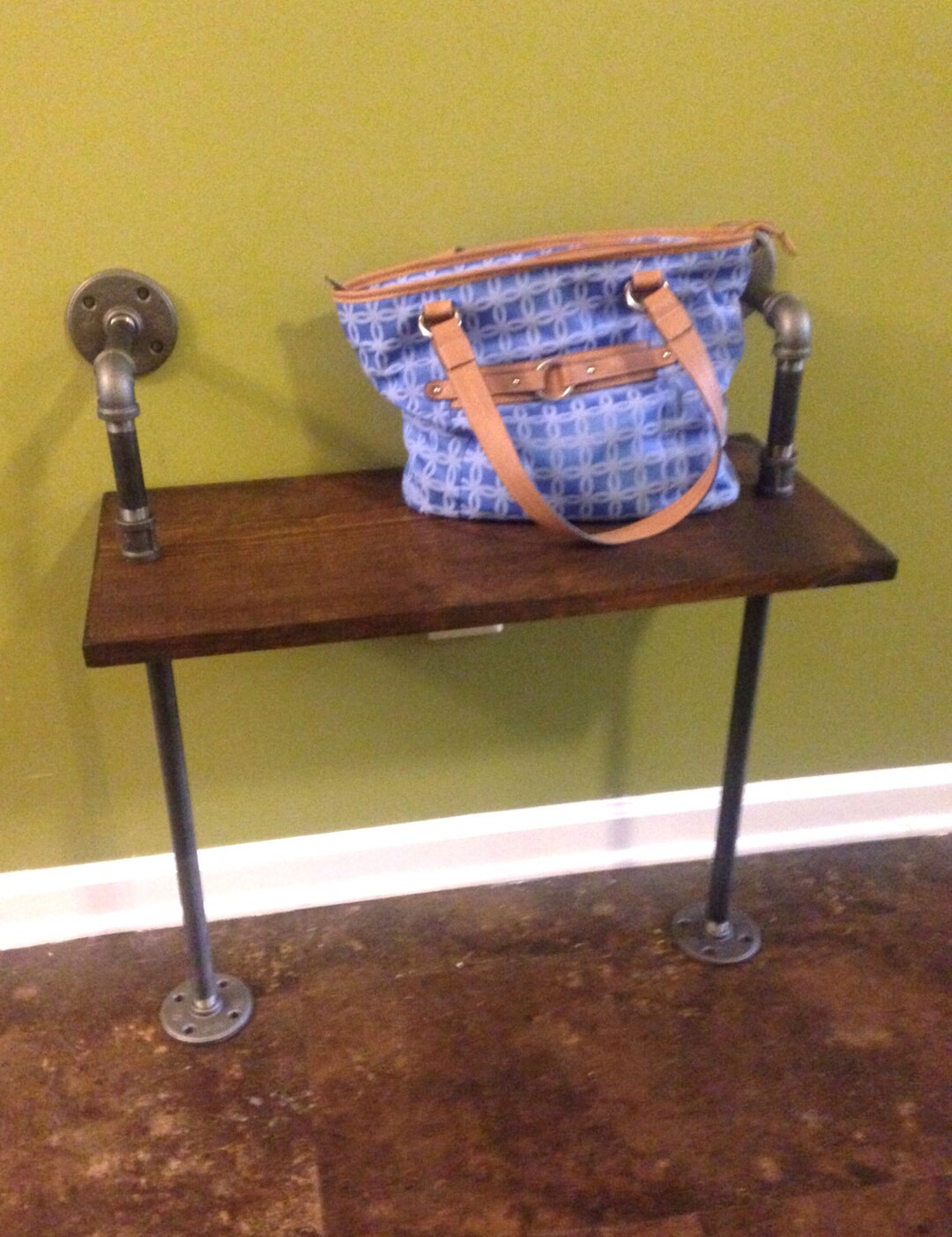 Industrial Urban Black Pipe End Table (14 Stain Options) - Etsy