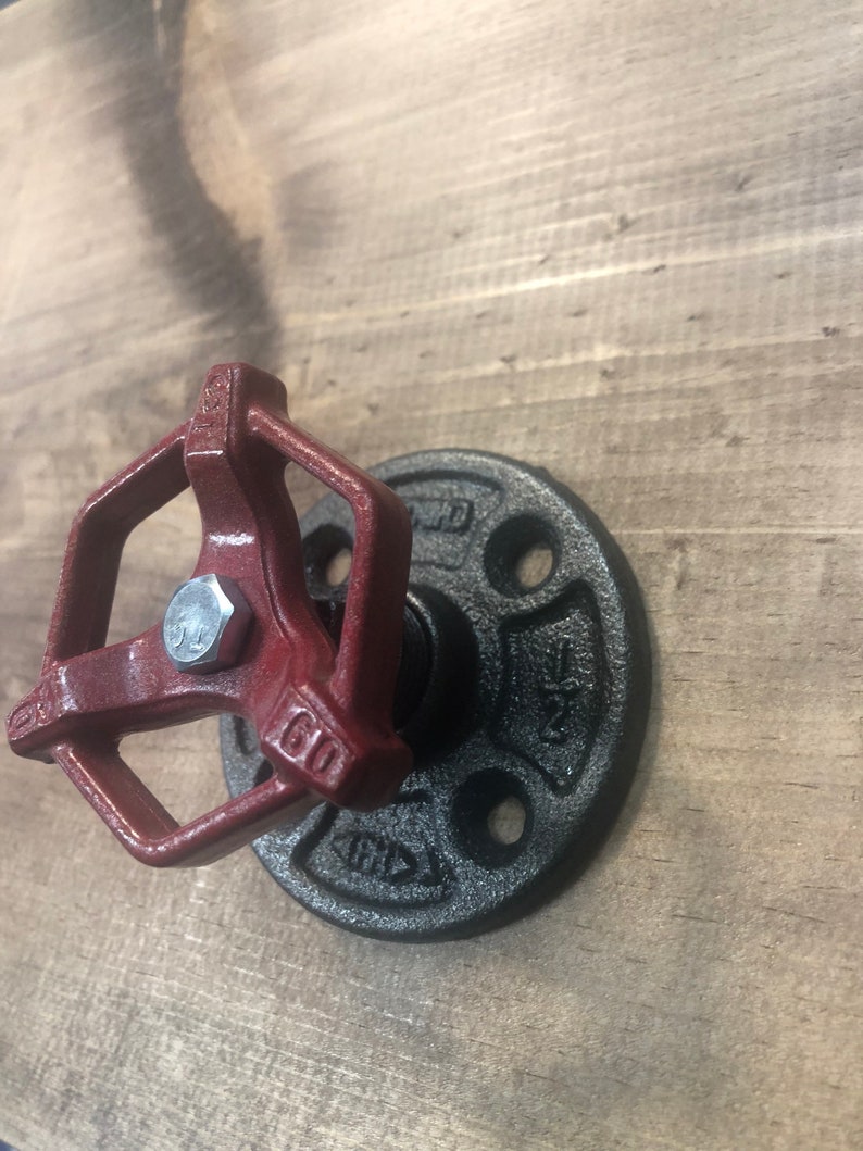 Industrial Pipe Wall Hook And/or Curtain Tie Back With Rustic - Etsy