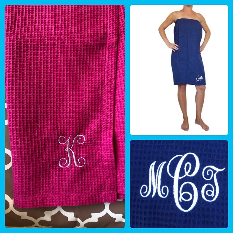 Monogrammed Towel Wrap/personalized Shower Wrap/sorority Shower Wraps ...