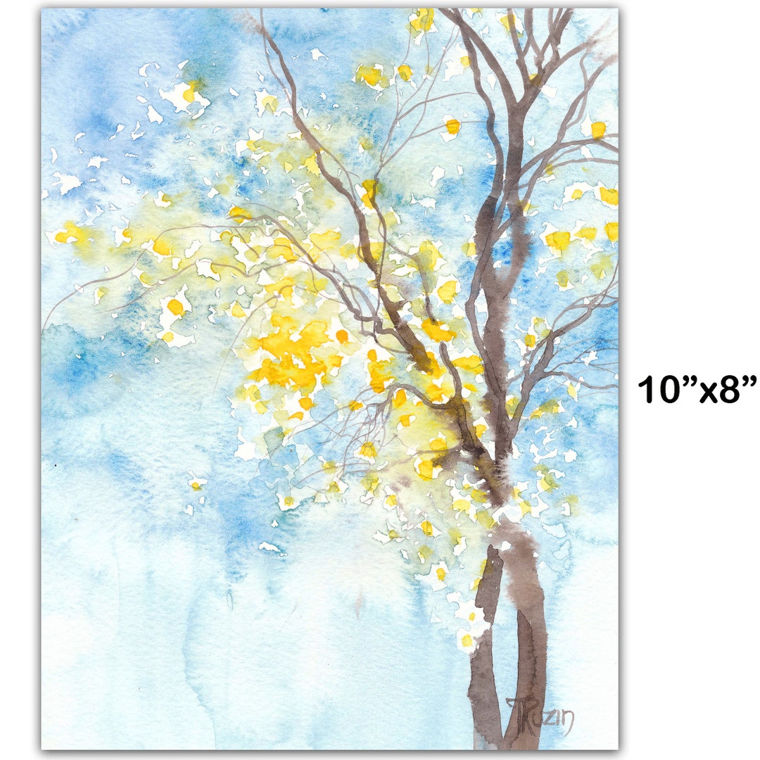 Maple Tree, Watercolor Painting, 10x8 In, Landscape Painting, Maple ...