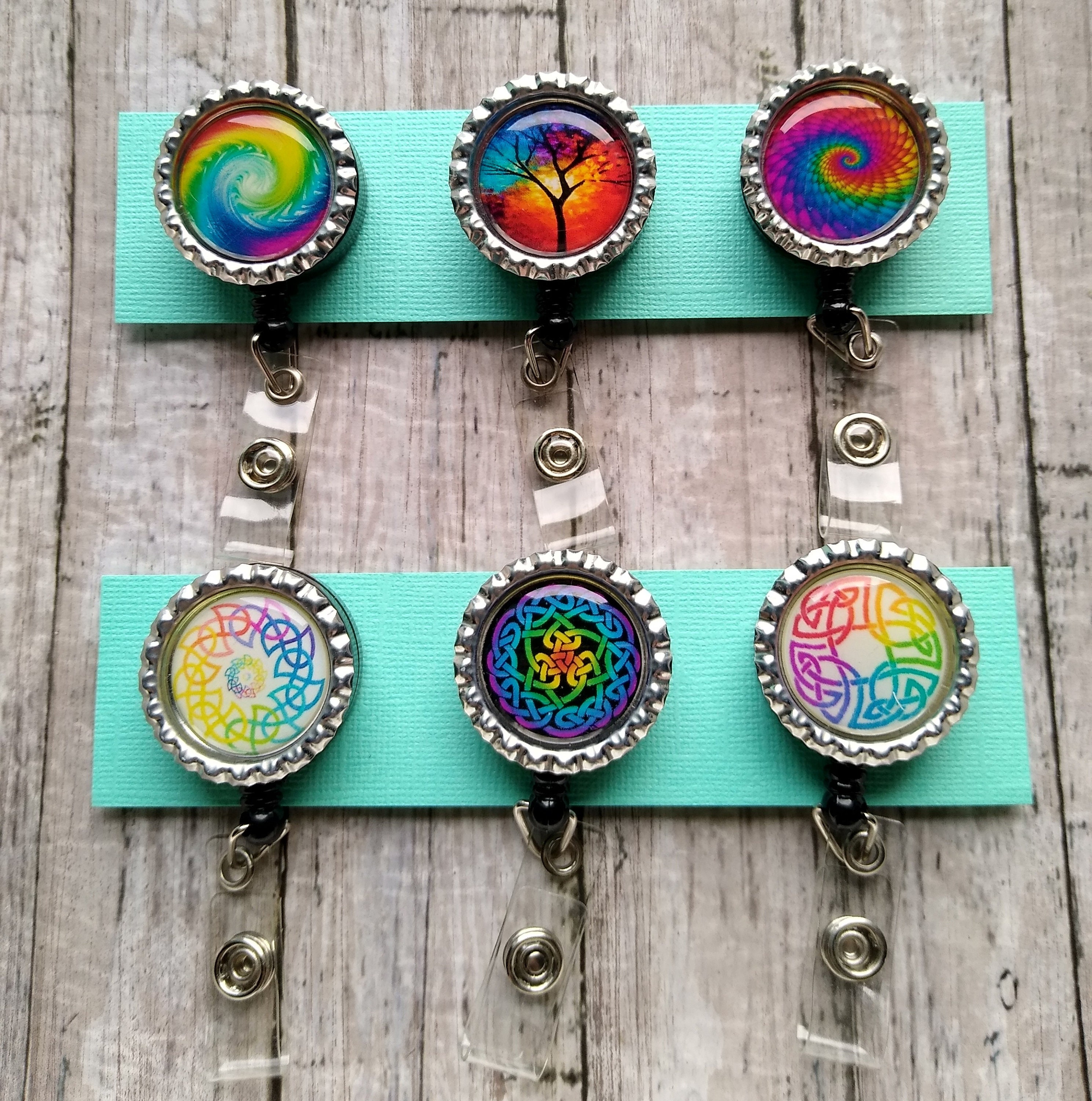 Rainbow Designs - Retractable Badge Holders - Etsy