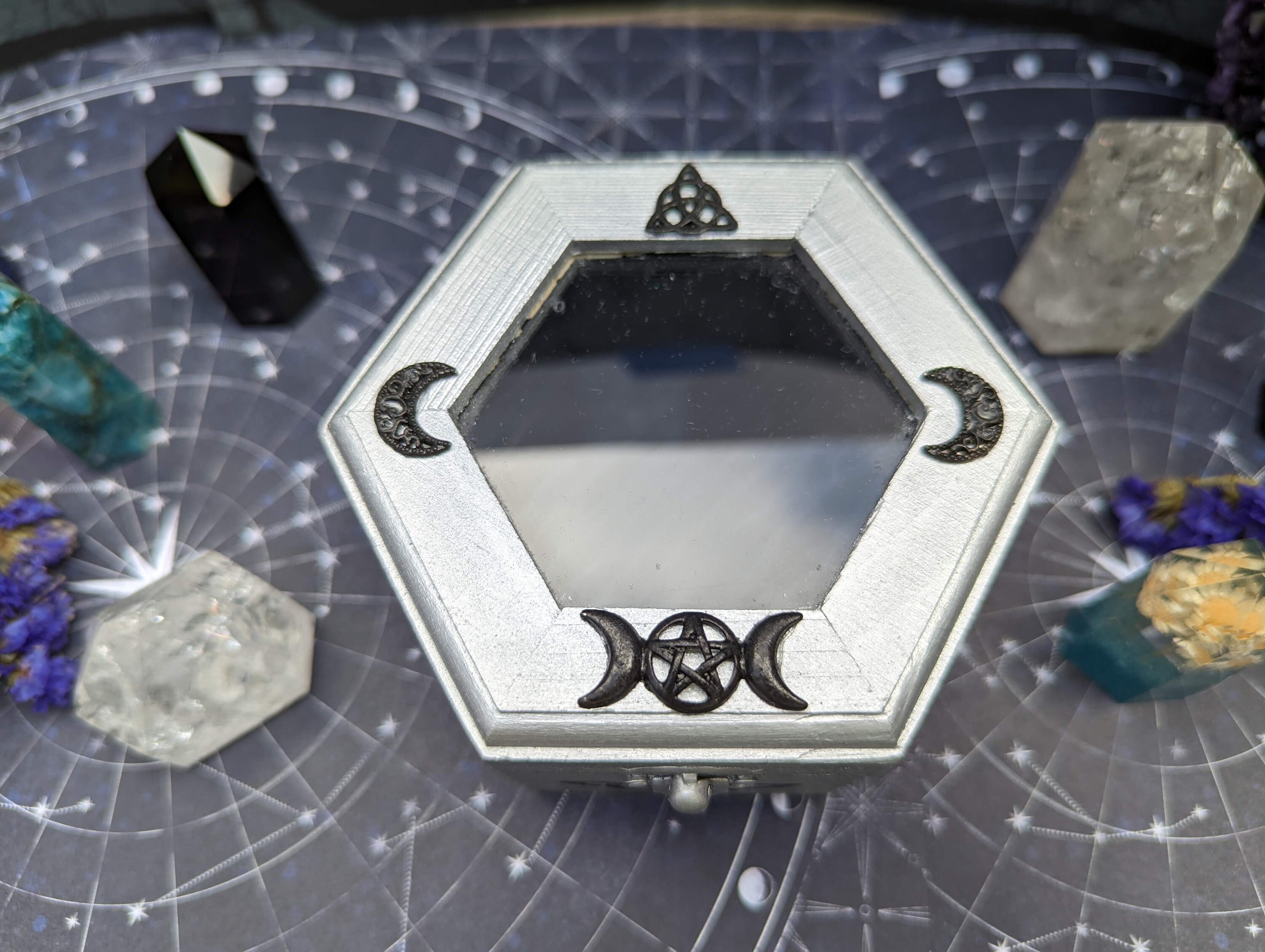 Triple Moon Goddess/wiccan Jewelry Trinket Box - Etsy