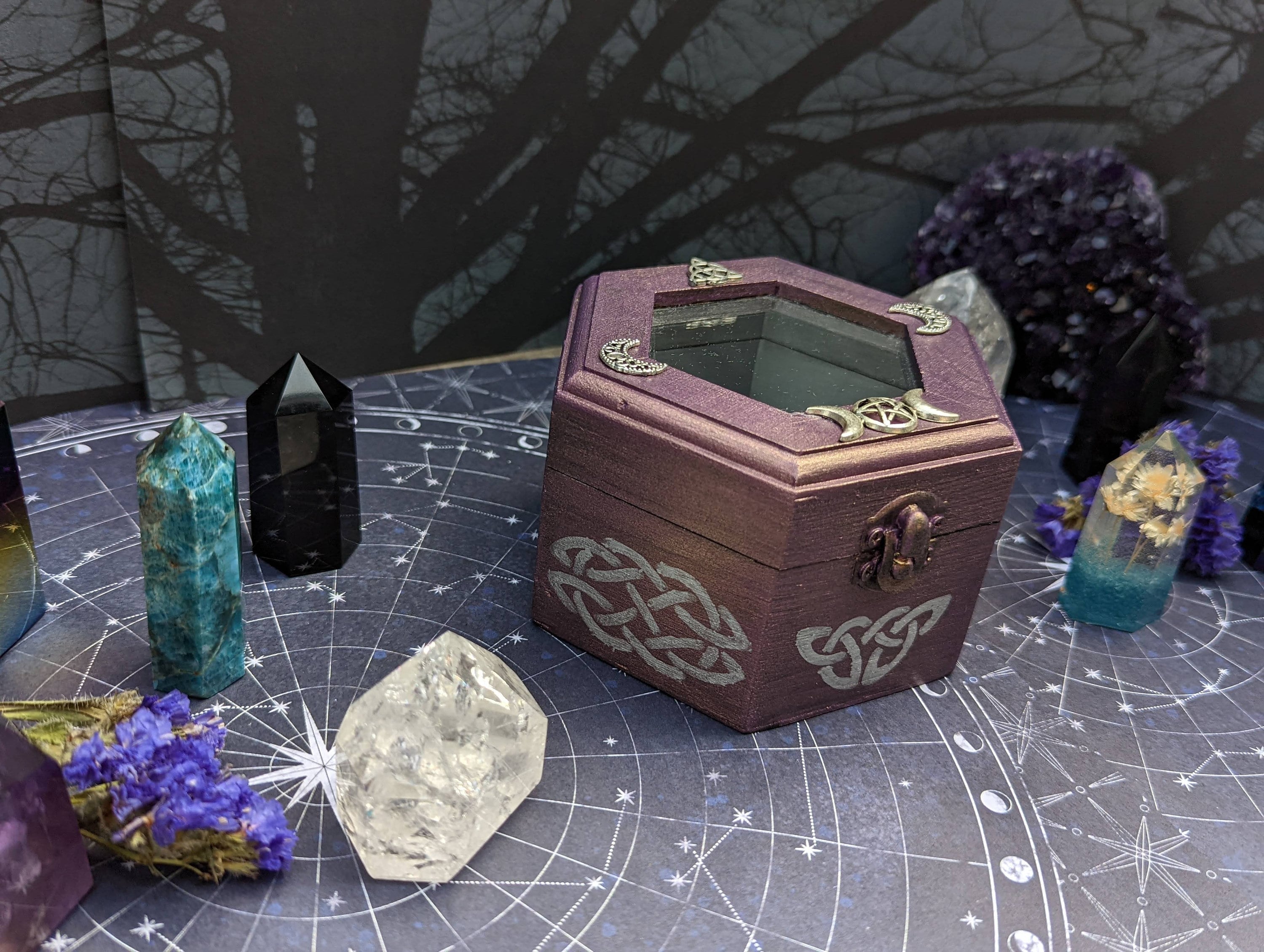 Triple Moon Goddess/wiccan Jewelry Trinket Box - Etsy