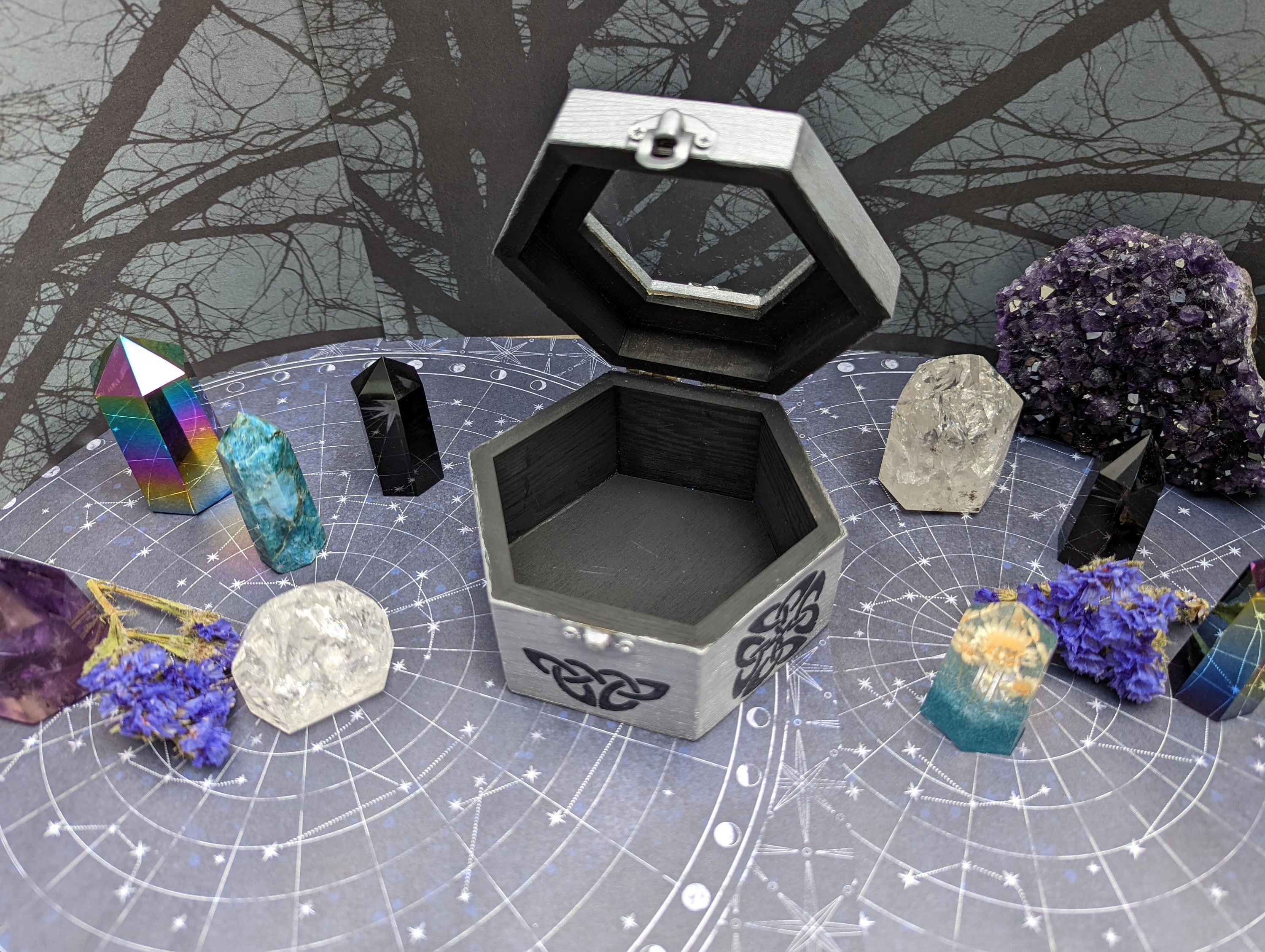 Triple Moon Goddess/wiccan Jewelry Trinket Box - Etsy