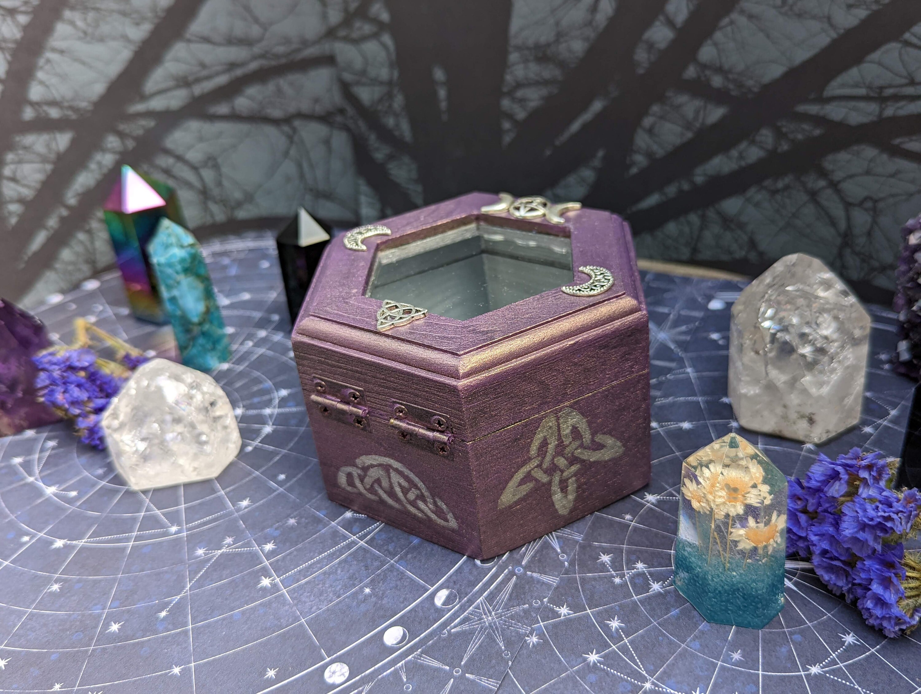 Triple Moon Goddess/wiccan Jewelry Trinket Box - Etsy