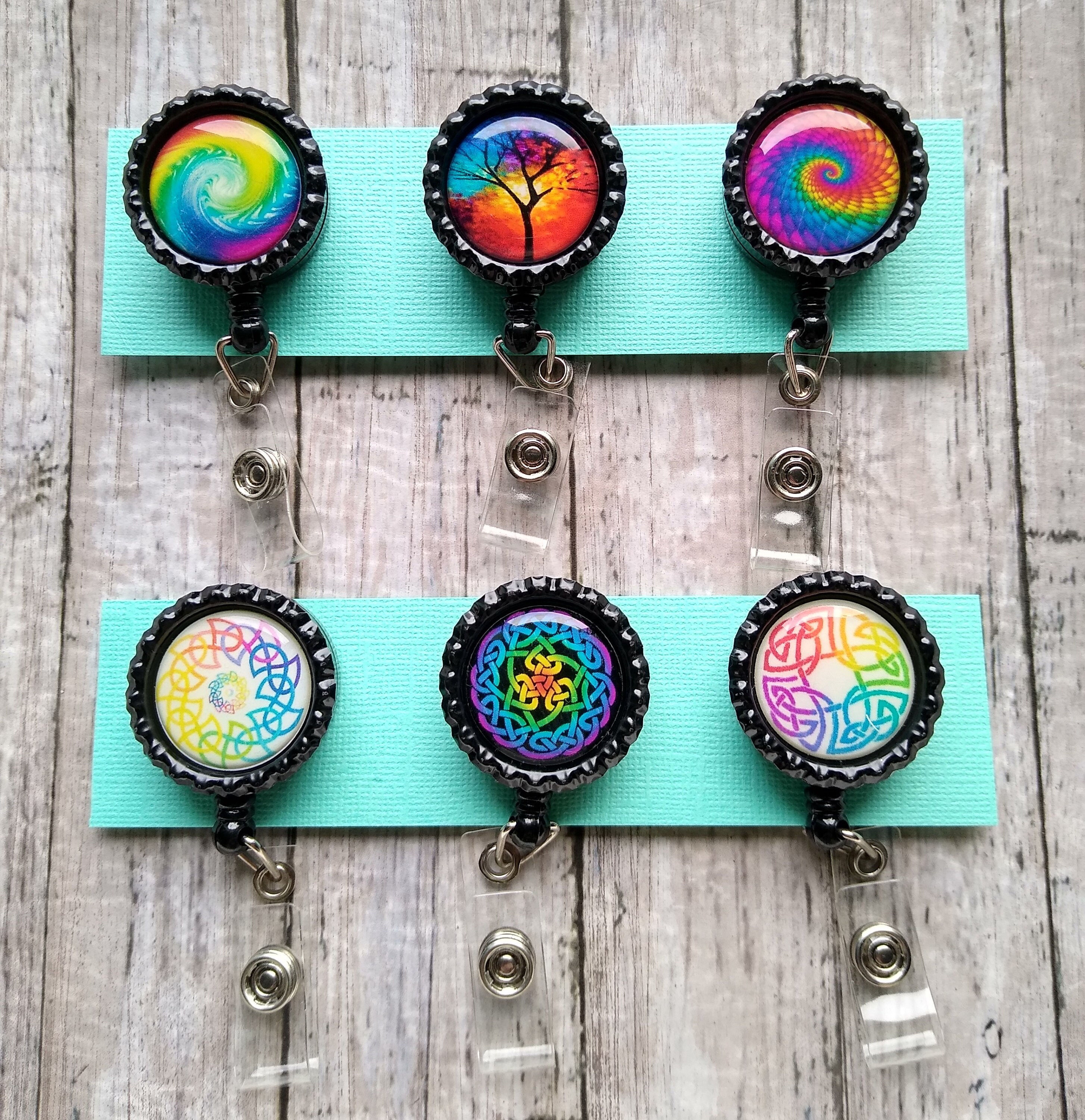 Rainbow Designs - Retractable Badge Holders - Etsy