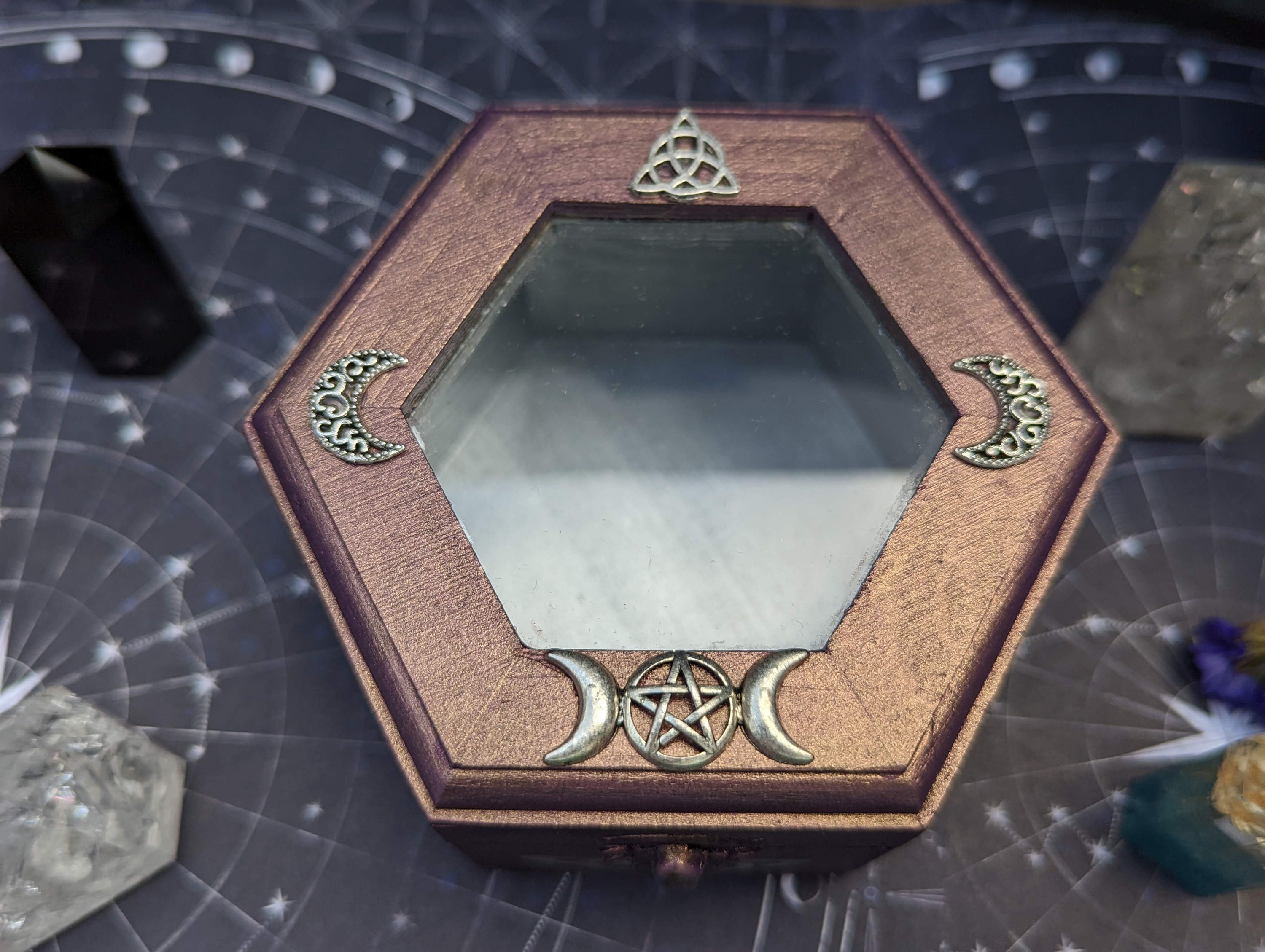 Triple Moon Goddess/wiccan Jewelry Trinket Box - Etsy