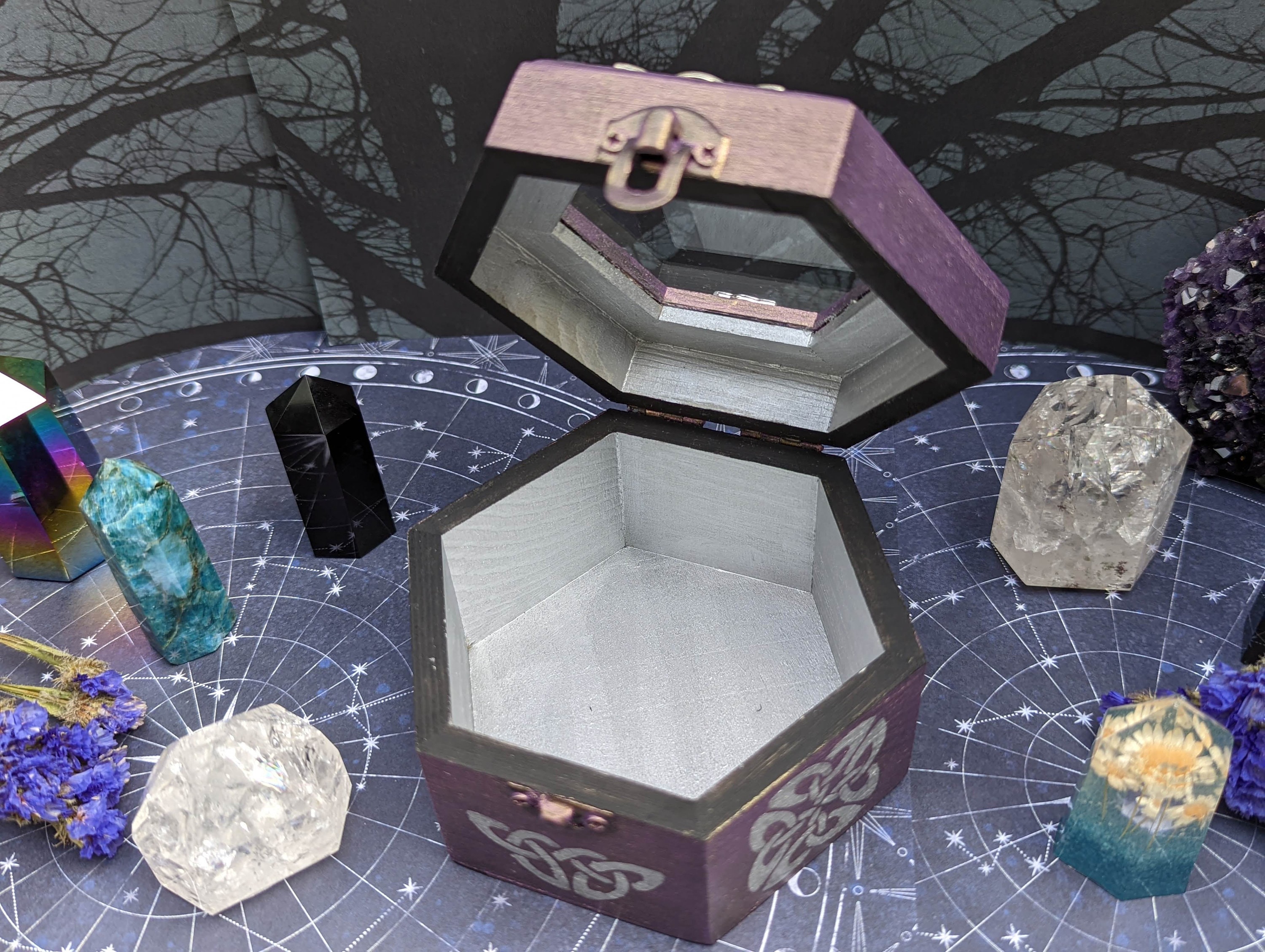 Triple Moon Goddess/wiccan Jewelry Trinket Box - Etsy