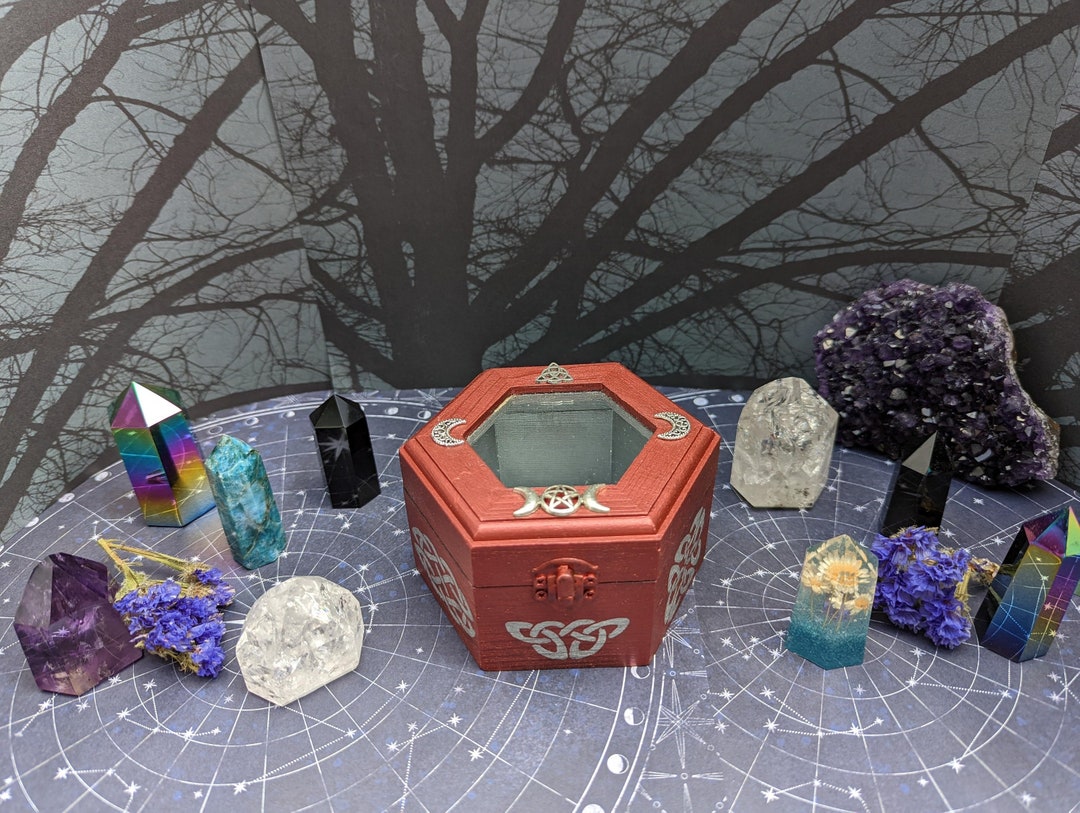Triple Moon Goddess/wiccan Jewelry Trinket Box - Etsy
