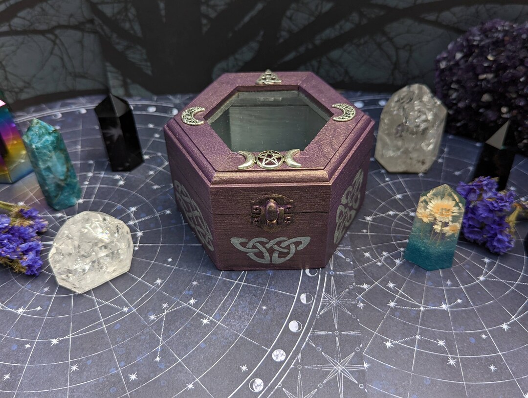 Triple Moon Goddess/wiccan Jewelry Trinket Box - Etsy
