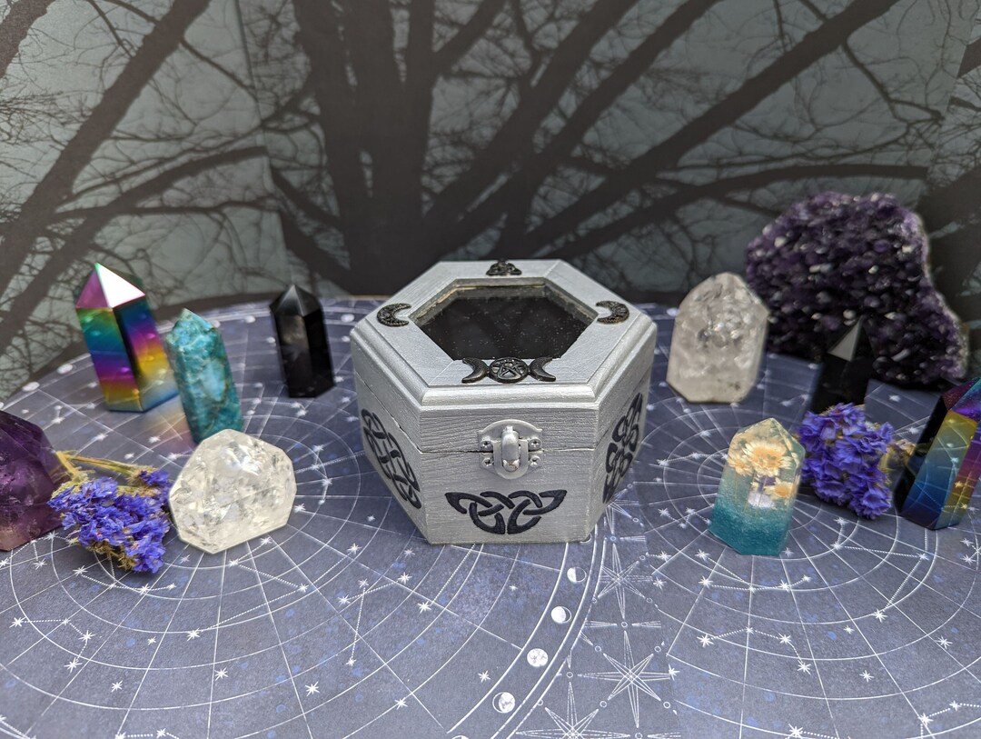 Triple Moon Goddess/wiccan Jewelry Trinket Box - Etsy