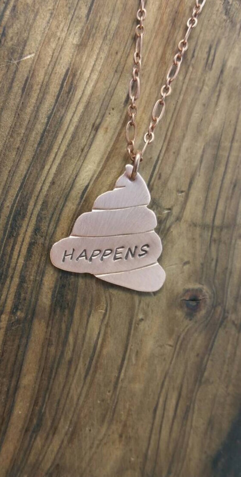 Funny Jewelry Poop Emoji Poop Necklace Copper Jewelry - Etsy