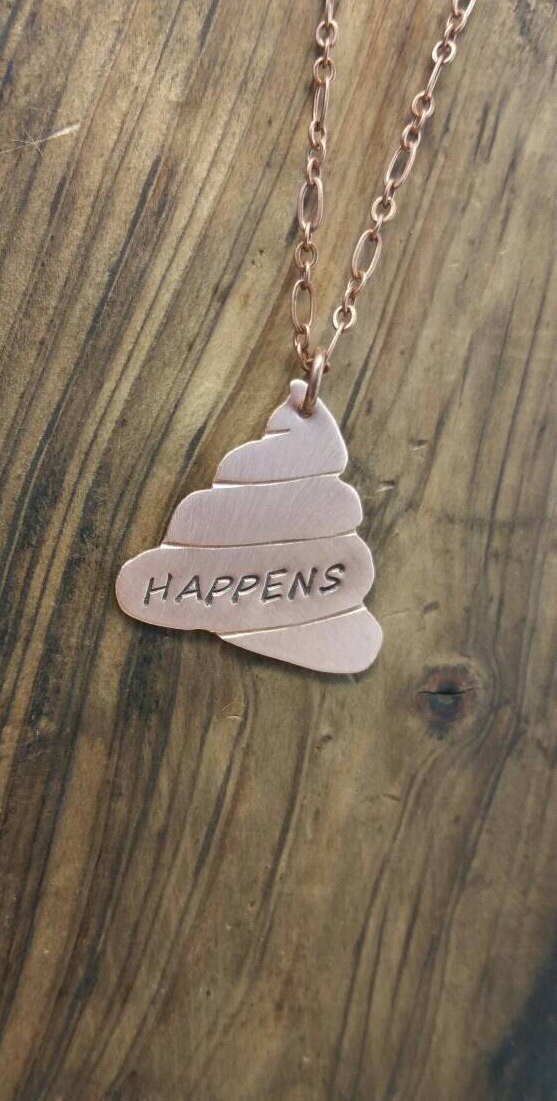 Funny Jewelry Poop Emoji Poop Necklace Copper Jewelry - Etsy