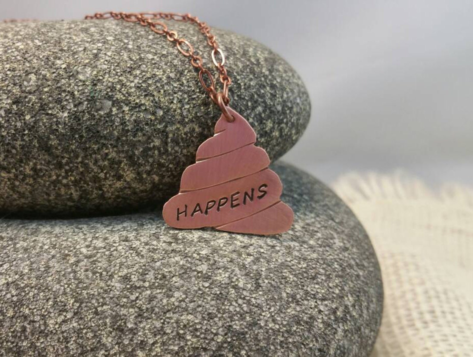 Funny Jewelry Poop Emoji Poop Necklace Copper Jewelry - Etsy