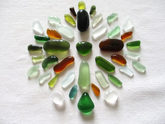 Genuine multicolored sea glass stick-shaped. Ideal lot for | Etsy