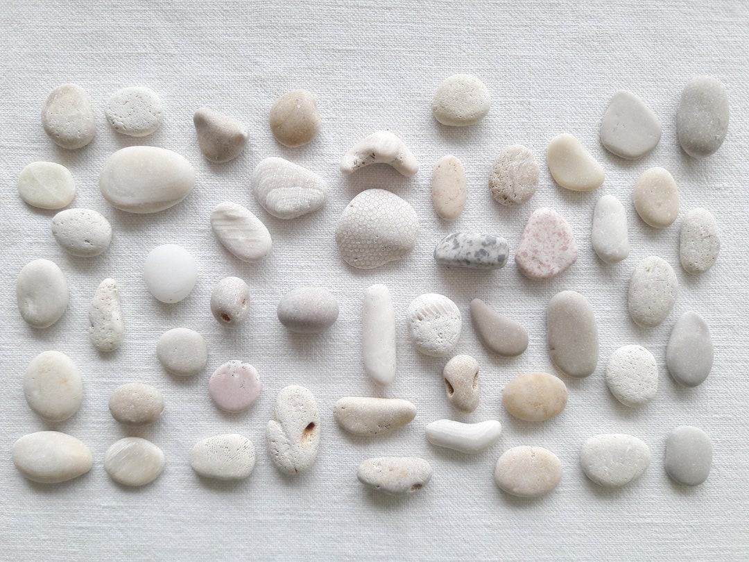 Small Pebble, Mini White Pebble, Supply for Mosaic or Pebble Art, 50pcs ...