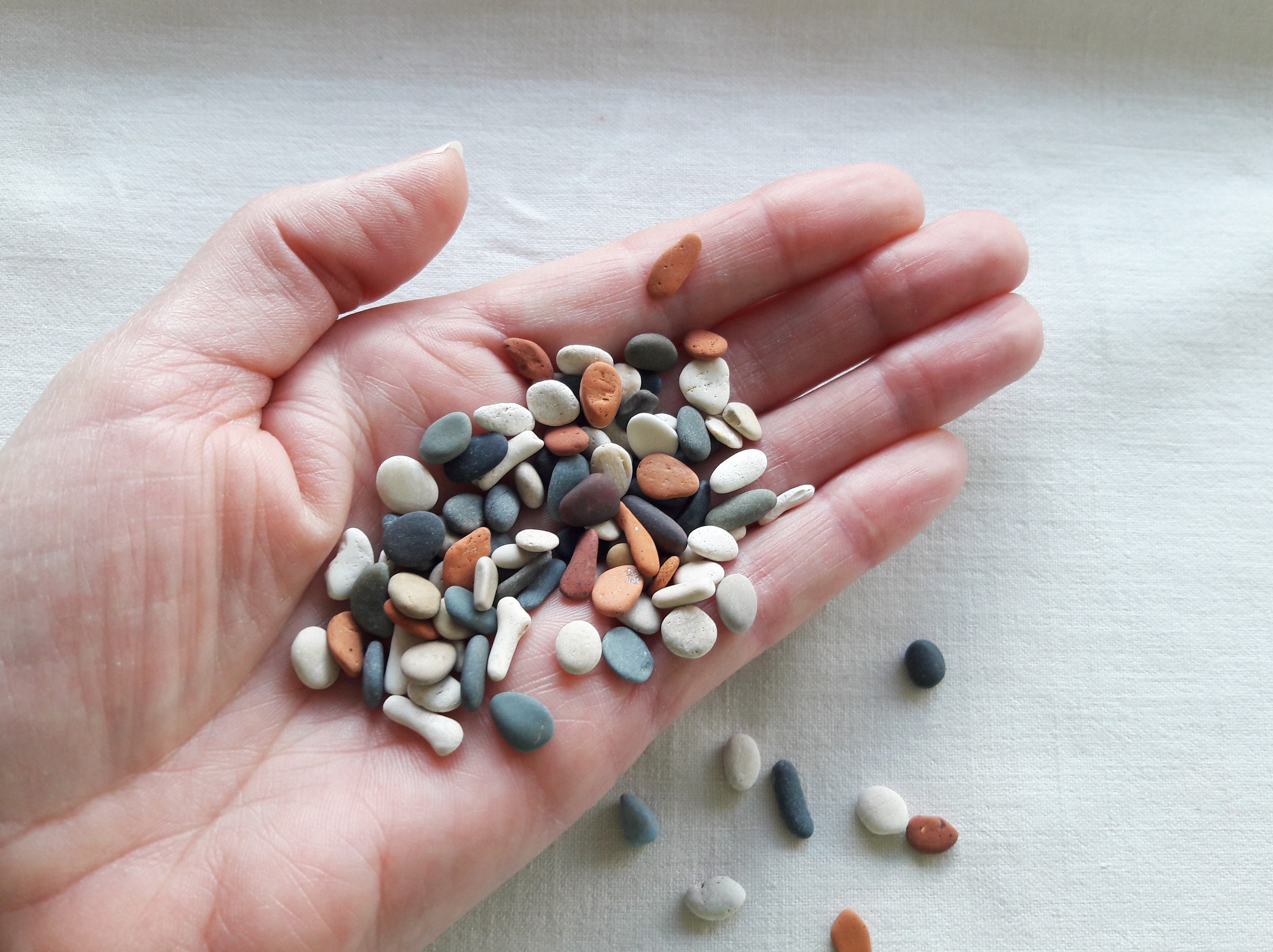 Tiny Pebble, Polished Pottery Fragments, Supply for Mosaic or Pebble Art, 100pcs. - Etsy