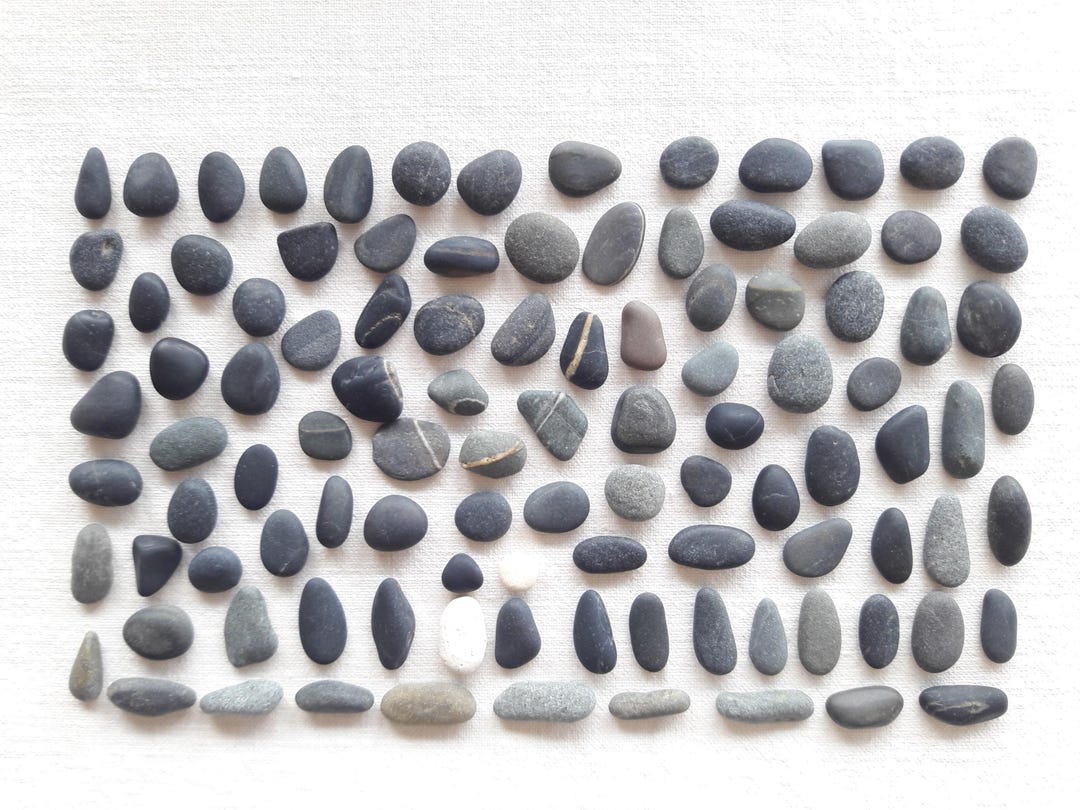 Tiny Pebble, Mini Black Pebble, Supply for Mosaic or Pebble Art, 100pcs ...