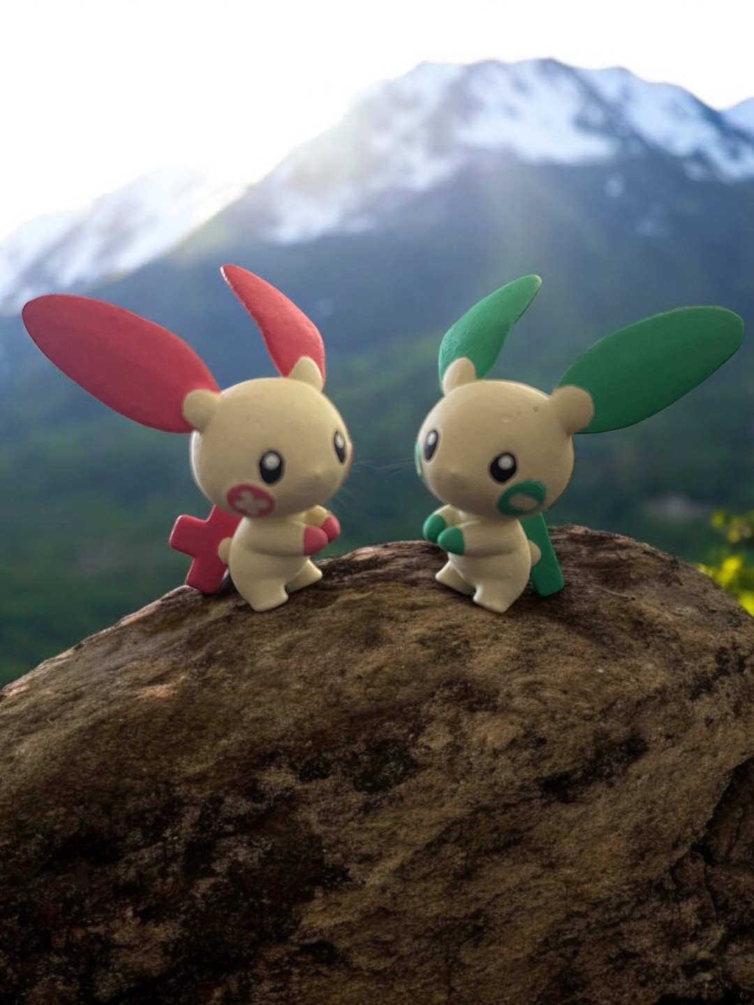 Pokémon Plusle and Minun Figure (shiny) - Etsy