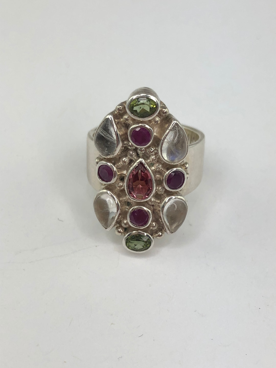 Sajen Sterling Silver and Gemstone Ring Size 6.5, Vintage Sterling ...
