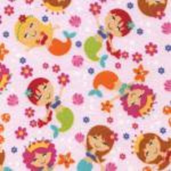Flannel Mermaid Fabric - Etsy