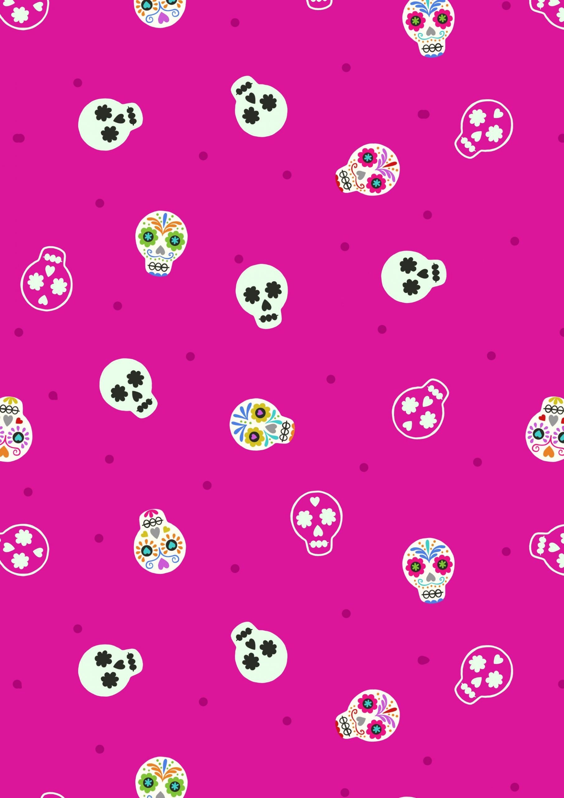 Cute Pink Skull Wallpaper