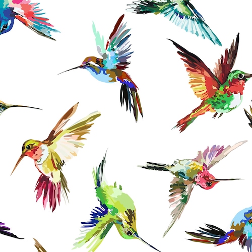 Hummingbird Lane Florals From in the Beginning Fabric | Etsy