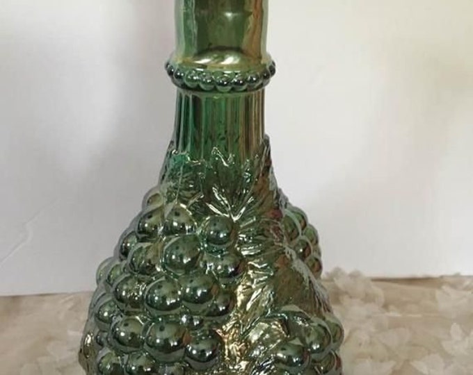 Rare Imperial Carneval Glass Helios Green Grape Decanter/ Water Carafe ...