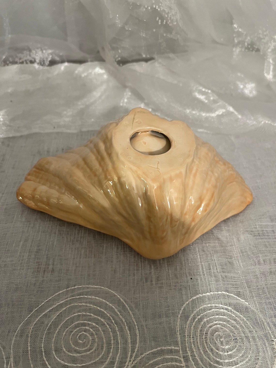Ceramic Peach Sea Shell Soap Dish / Clam Beach Decor / Coastal Ocean - Etsy