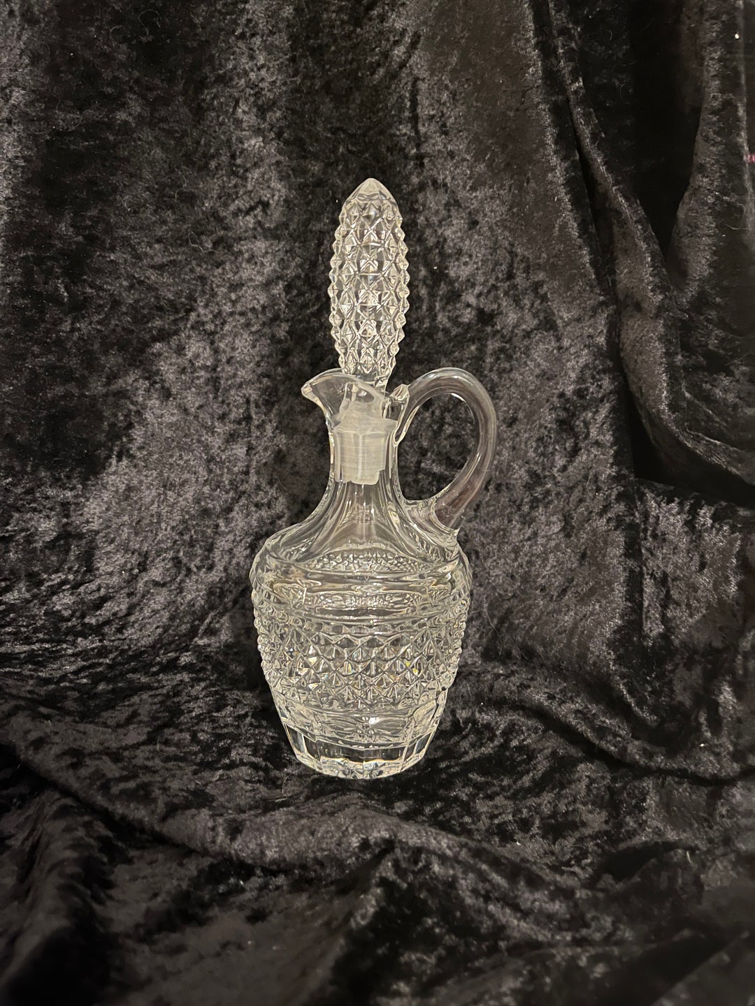 Vintage Cut Crystal Cruet With Stopper / Collectible Glass - Etsy