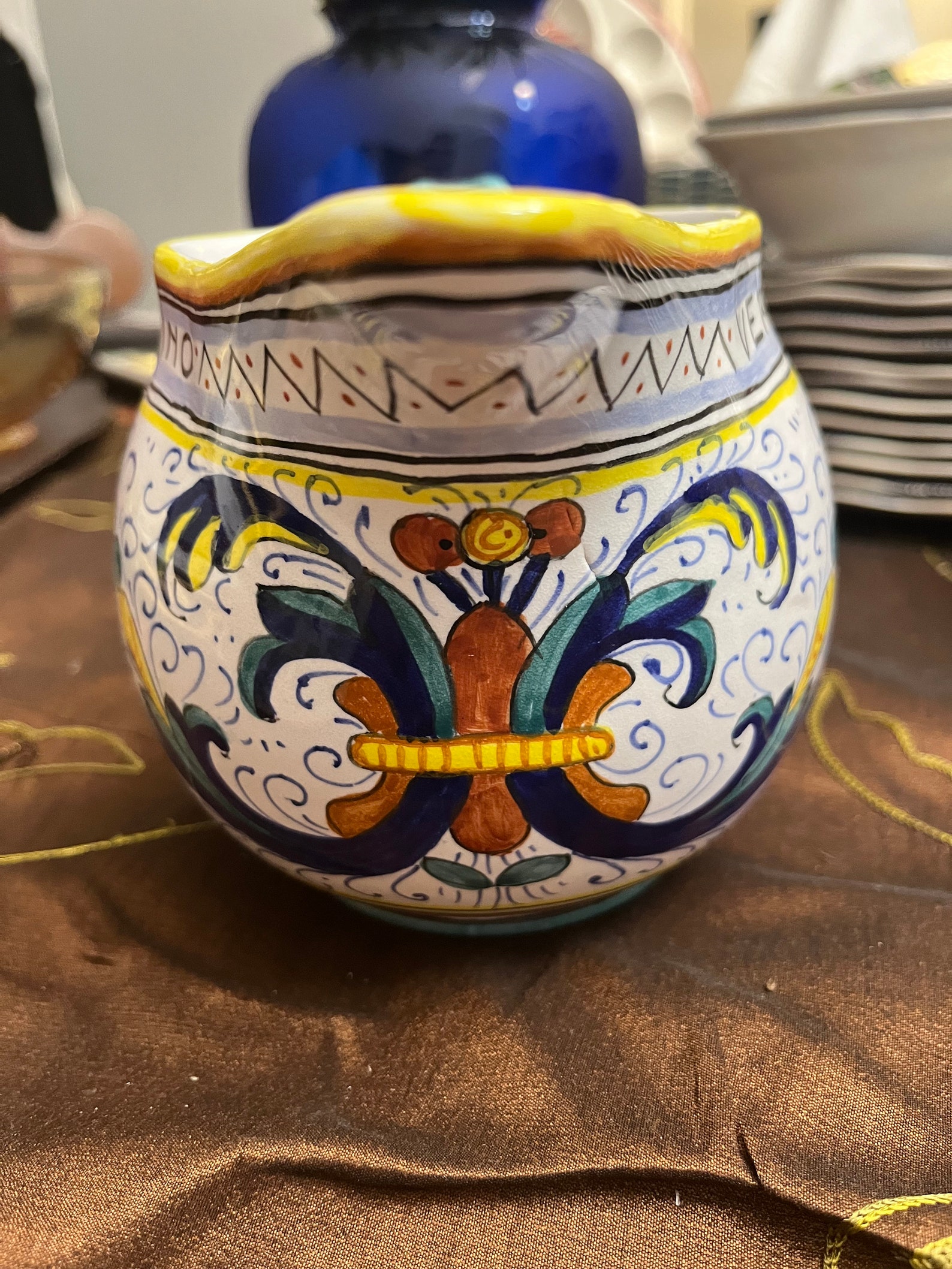 Italian Deruta Raffaellesco Small Wine Jug Pitcher - Etsy