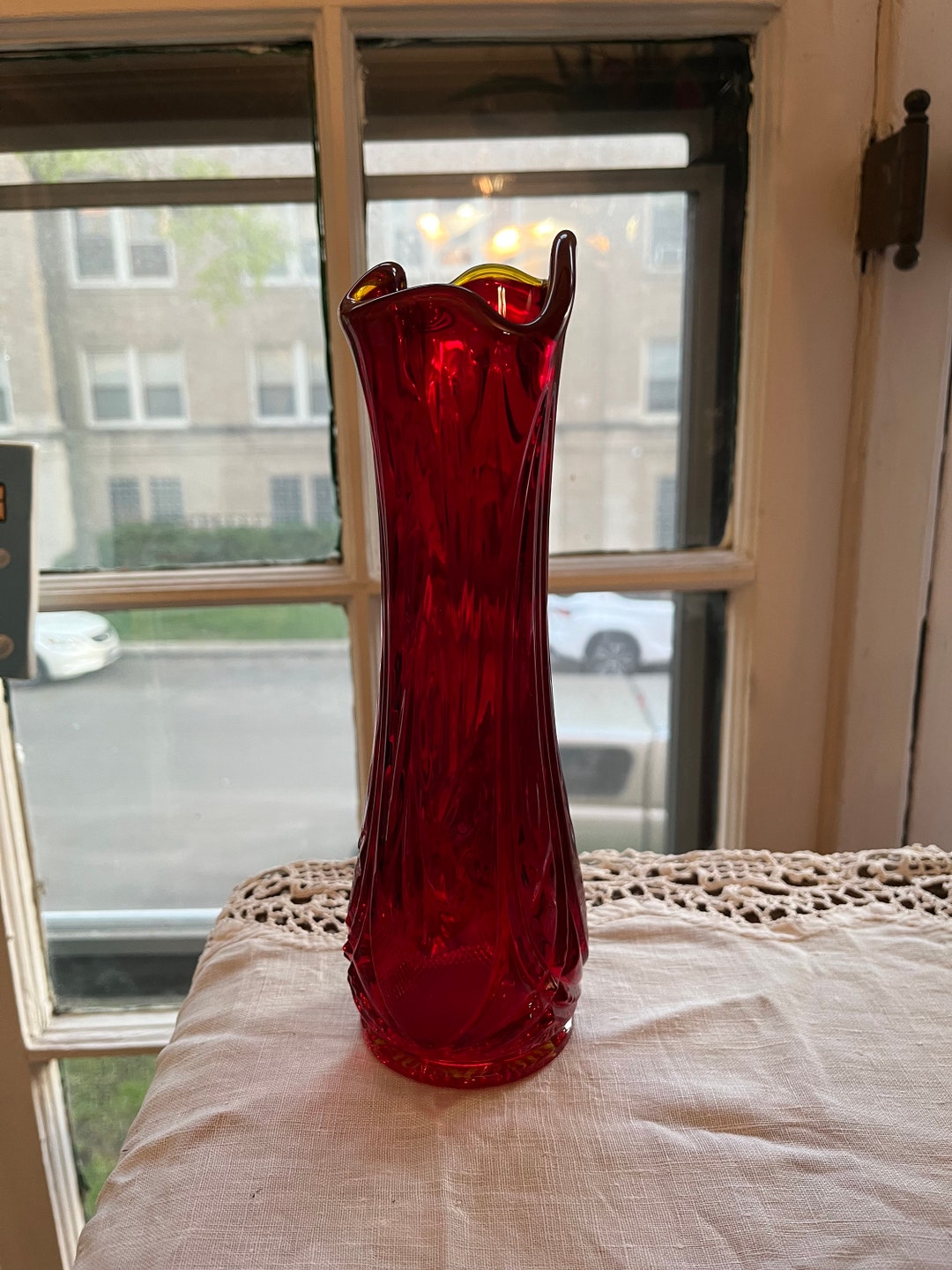 Westmoreland Amberina Pattern Glass Vase / 3 Vases Available - SOLD ...