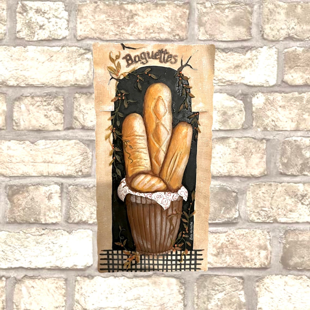 Kate Mcrostie 3D baguette Vintage Resin Wall Plaque / French Country ...