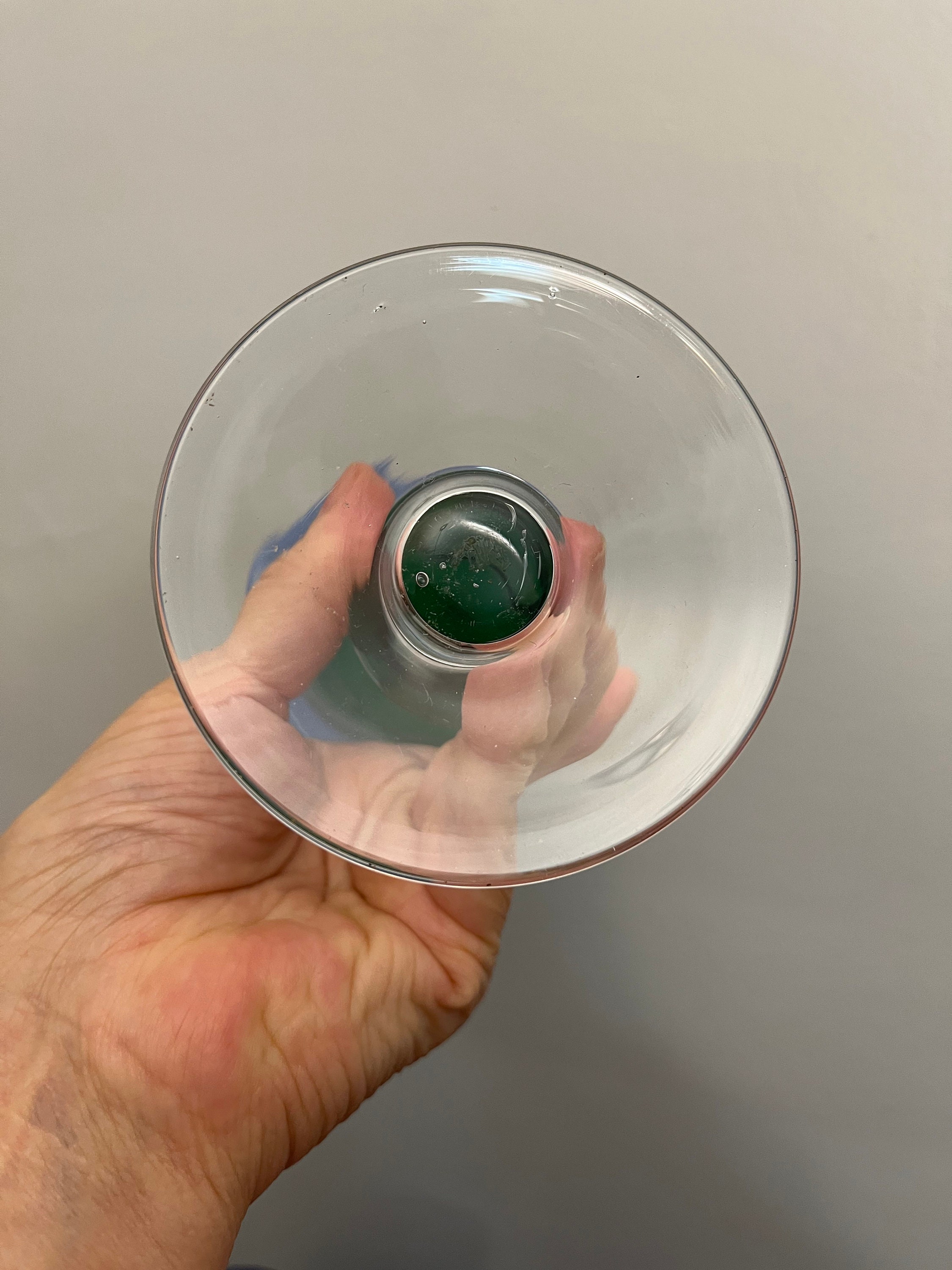 Ombré Blue Green Glass Goblets Seeded Wine Glasses Artland Etsy