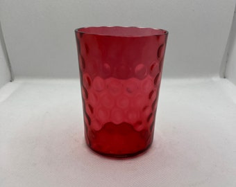 Vintage FENTON Cranberry Glass Thumbprint Ice Lip Pitcher - Etsy