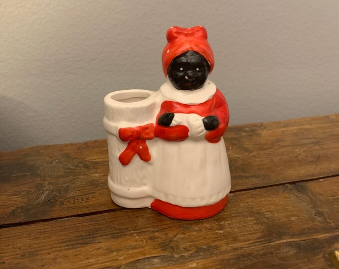 Vintage 50s Black Americana Mammy Toothpick Holder / Collectibles - Etsy