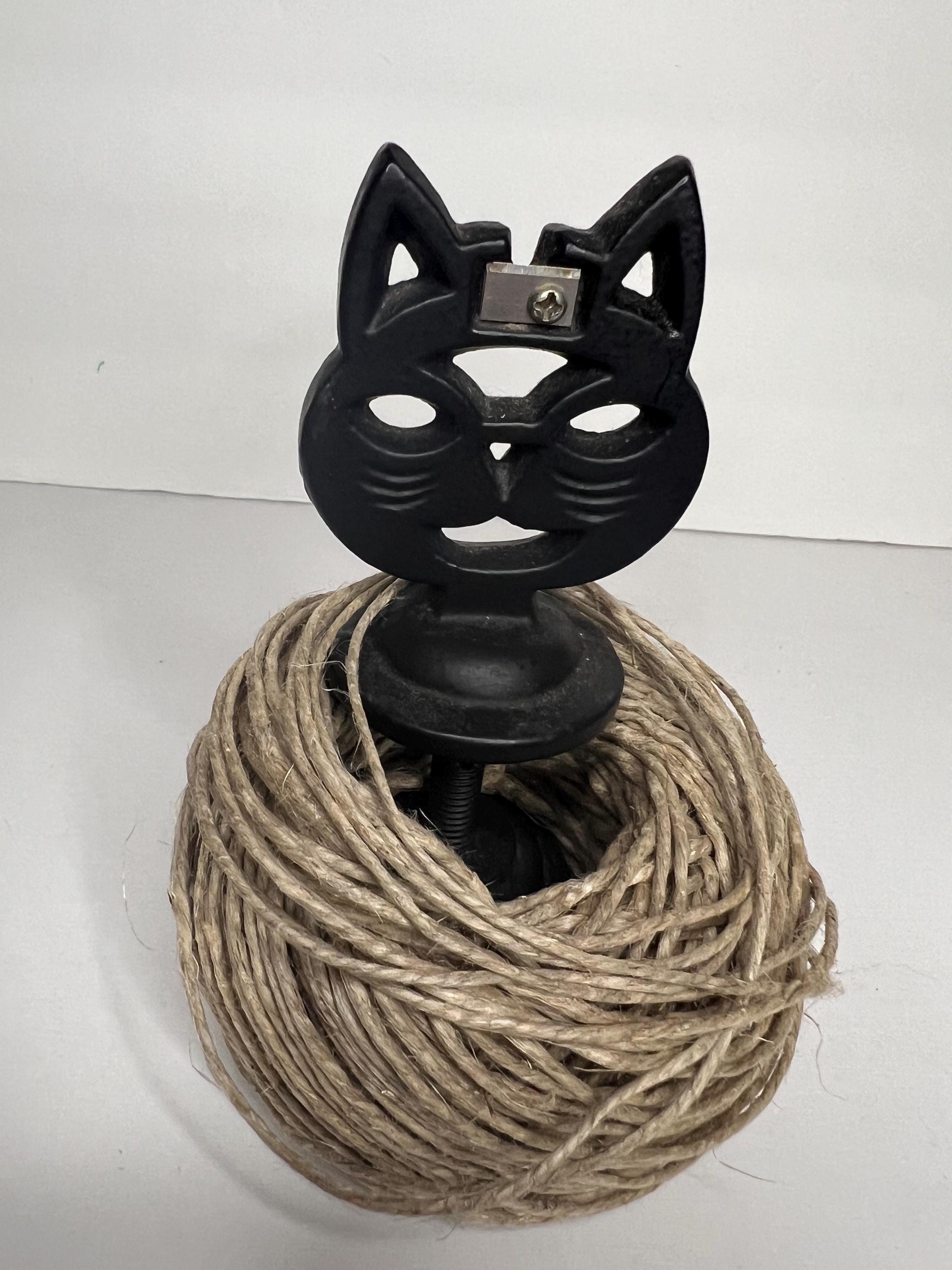 Vintage Black Cat Cast Iron Twine Holder – Gothic Farmhouse Kitchen ...