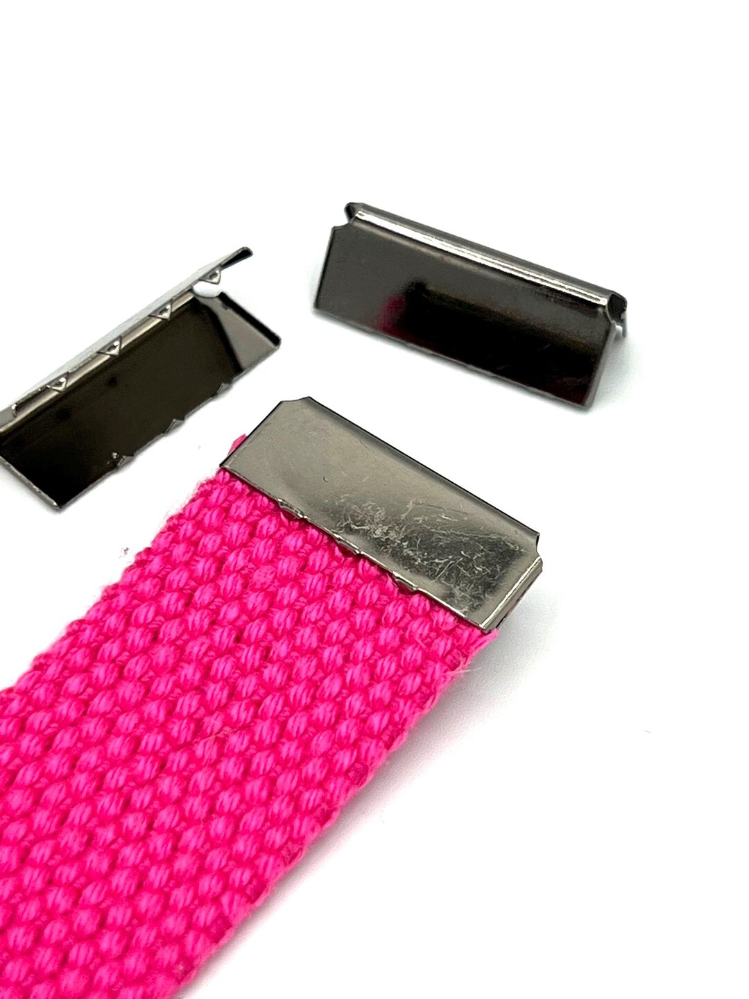 Webbing Ends, Belt Tips, Crimp Ends, Gunmetal, 1 Inch - Etsy