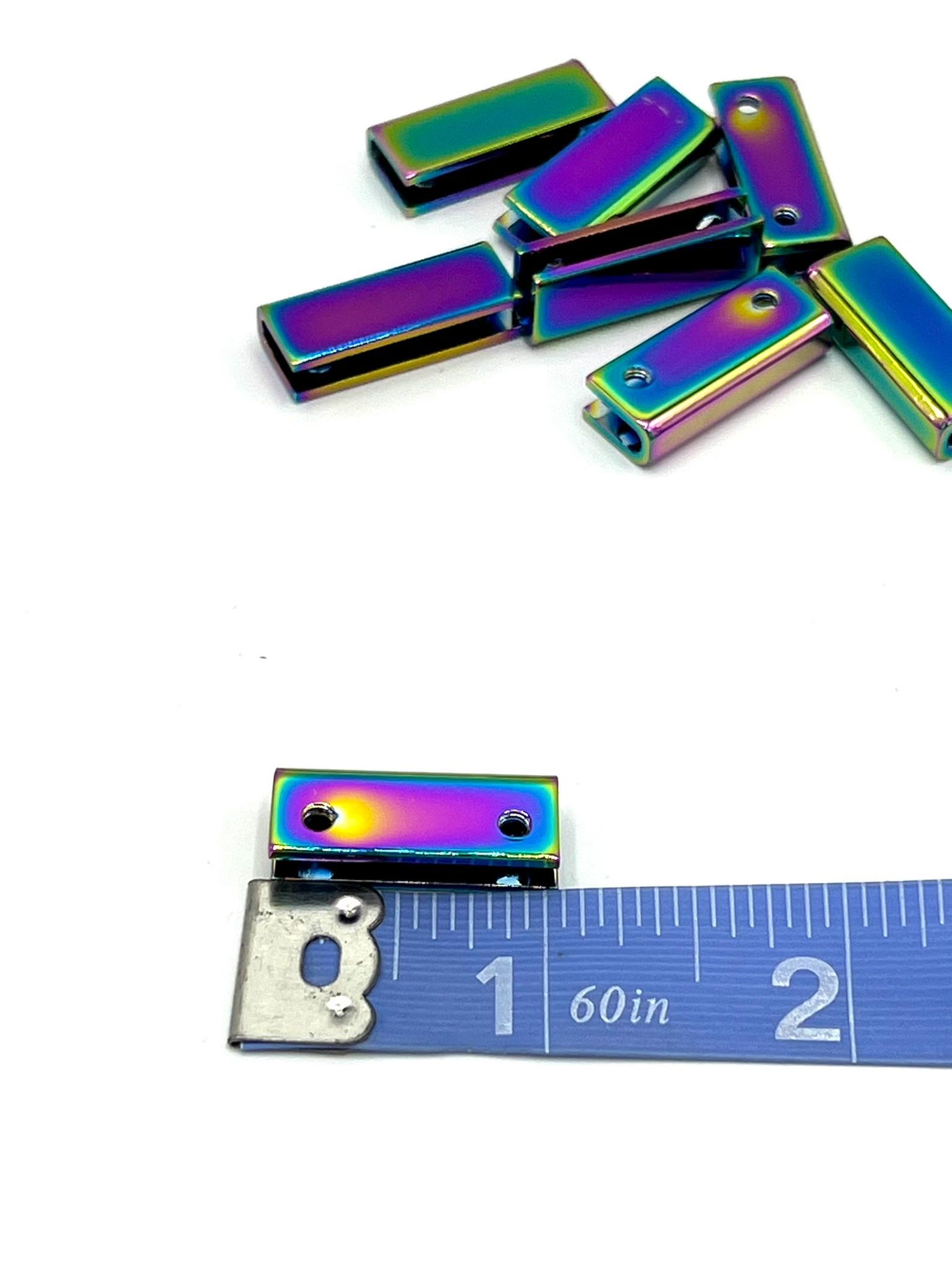 10 Pieces Strap End Sets, 1 Inch, Rainbow Hardware, Webbing Ends - Etsy