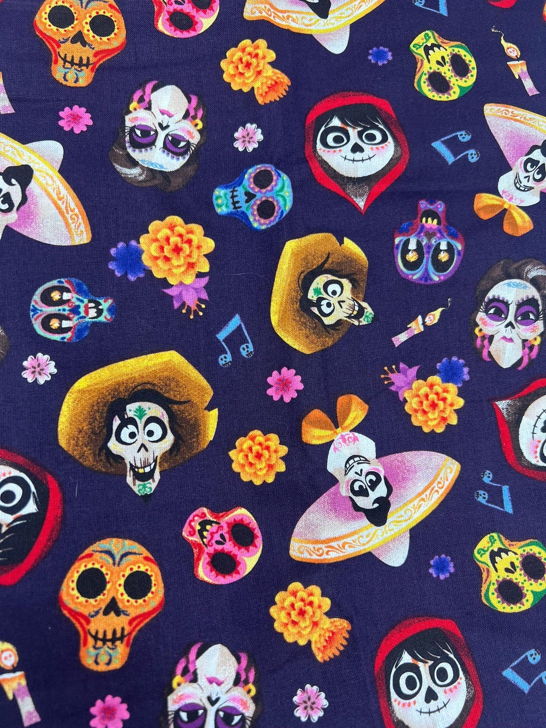 Coco, Land of the Dead, Dia De Los Muertos, Coco Movie, Fabric, 1 Yd - Etsy