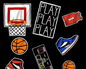 Printable Sports Balls Stickers- DIGITAL DOWNLOAD, PNG, Waterslides ...