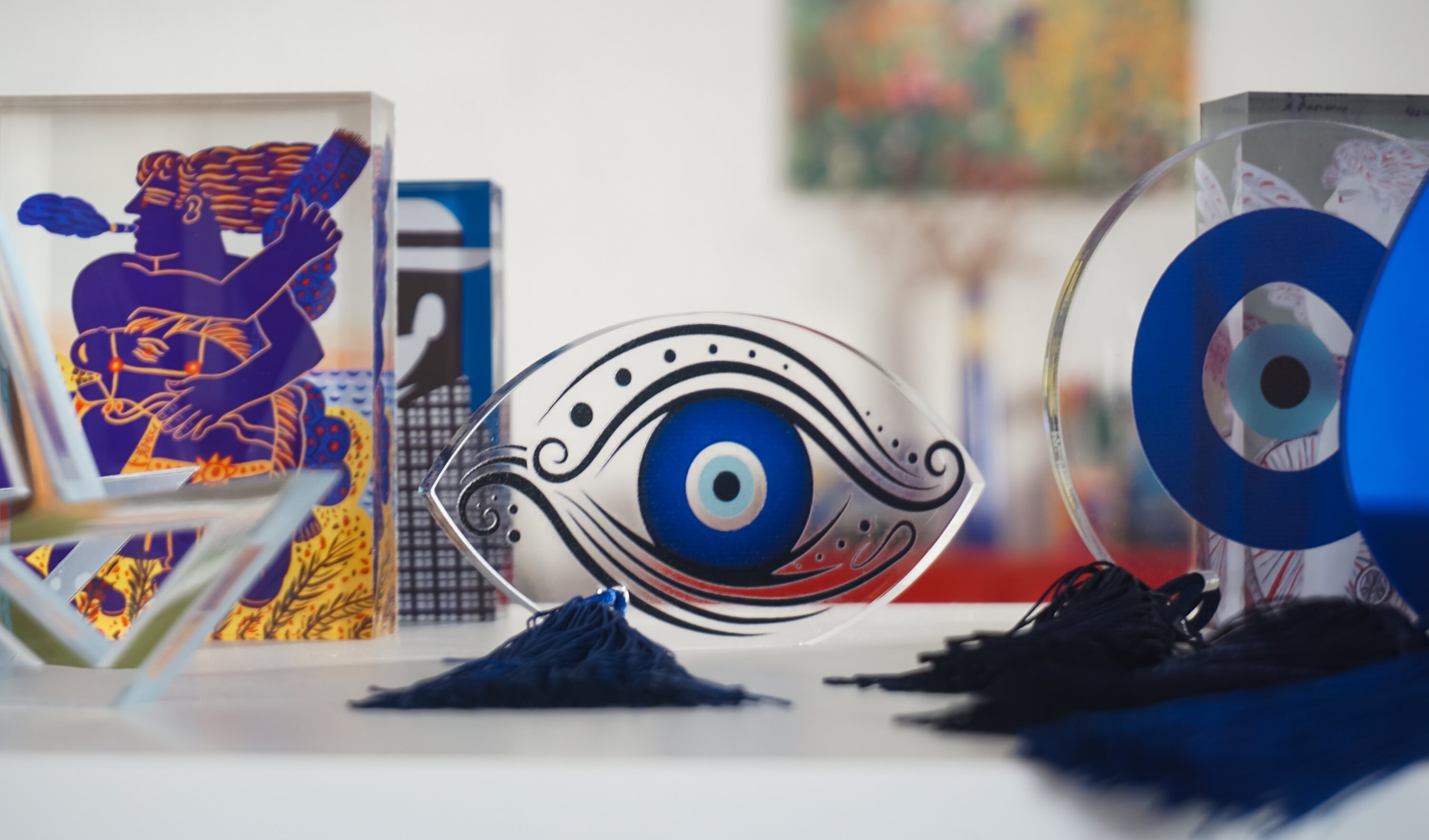 Evil Eye Table Decor,greek Evil Eye Gift,greek Gouri,evil Eye Ornament ...