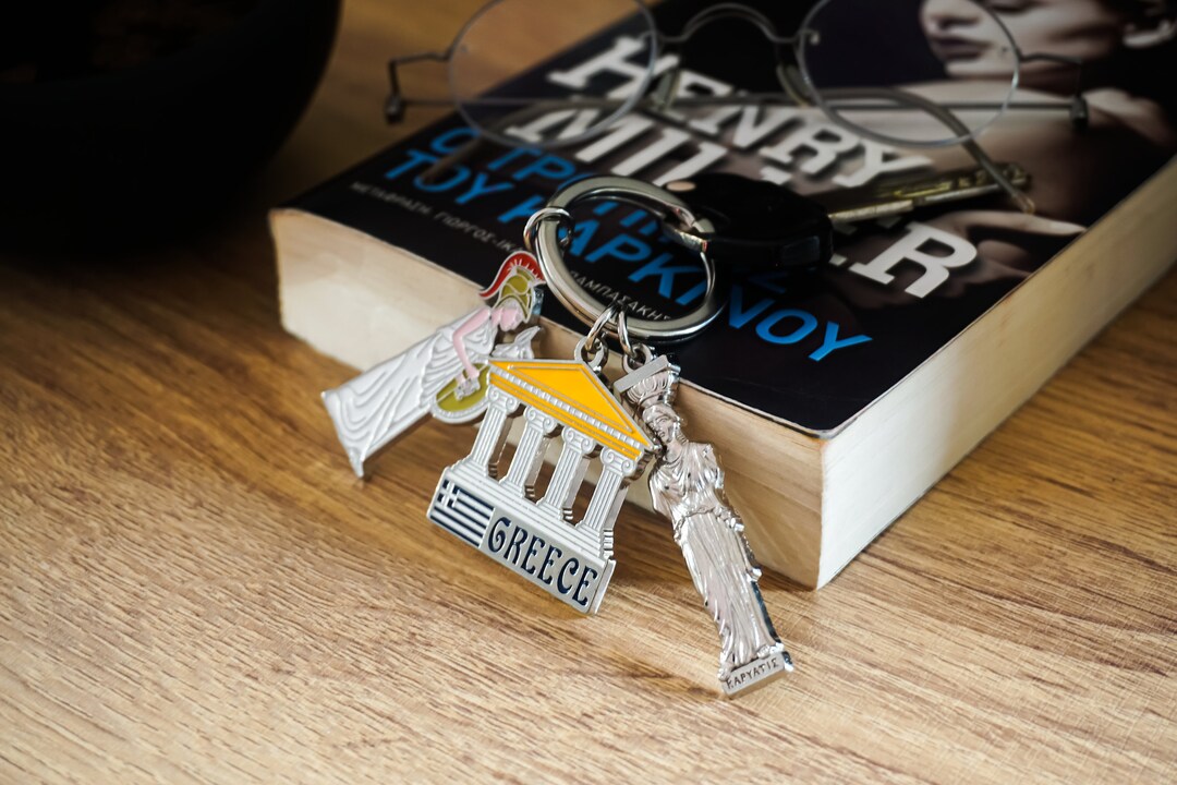 Keychain Gift Ancient Steel With Enamel Coating Archaeological Keyring ...