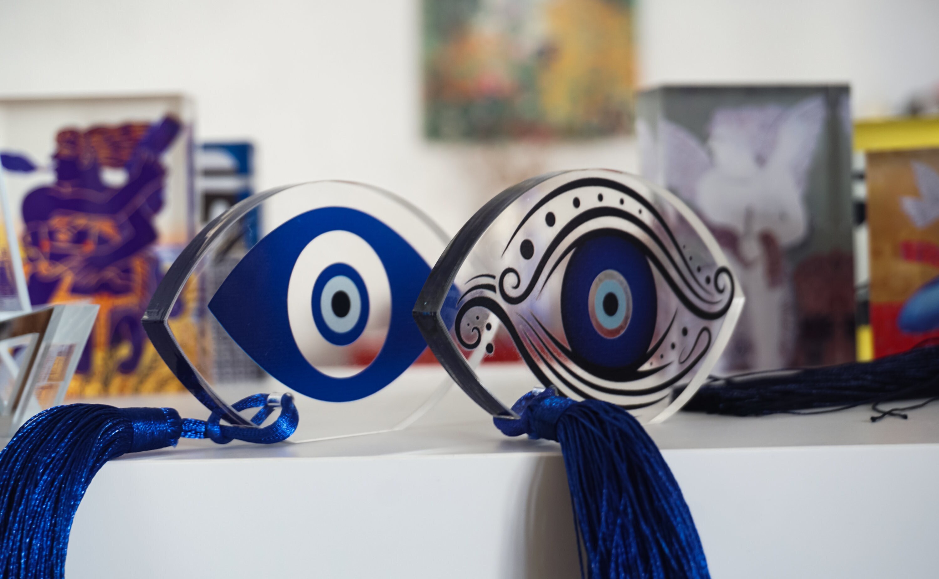 Evil Eye Table Decor,greek Evil Eye Gift,greek Gouri,evil Eye Ornament ...