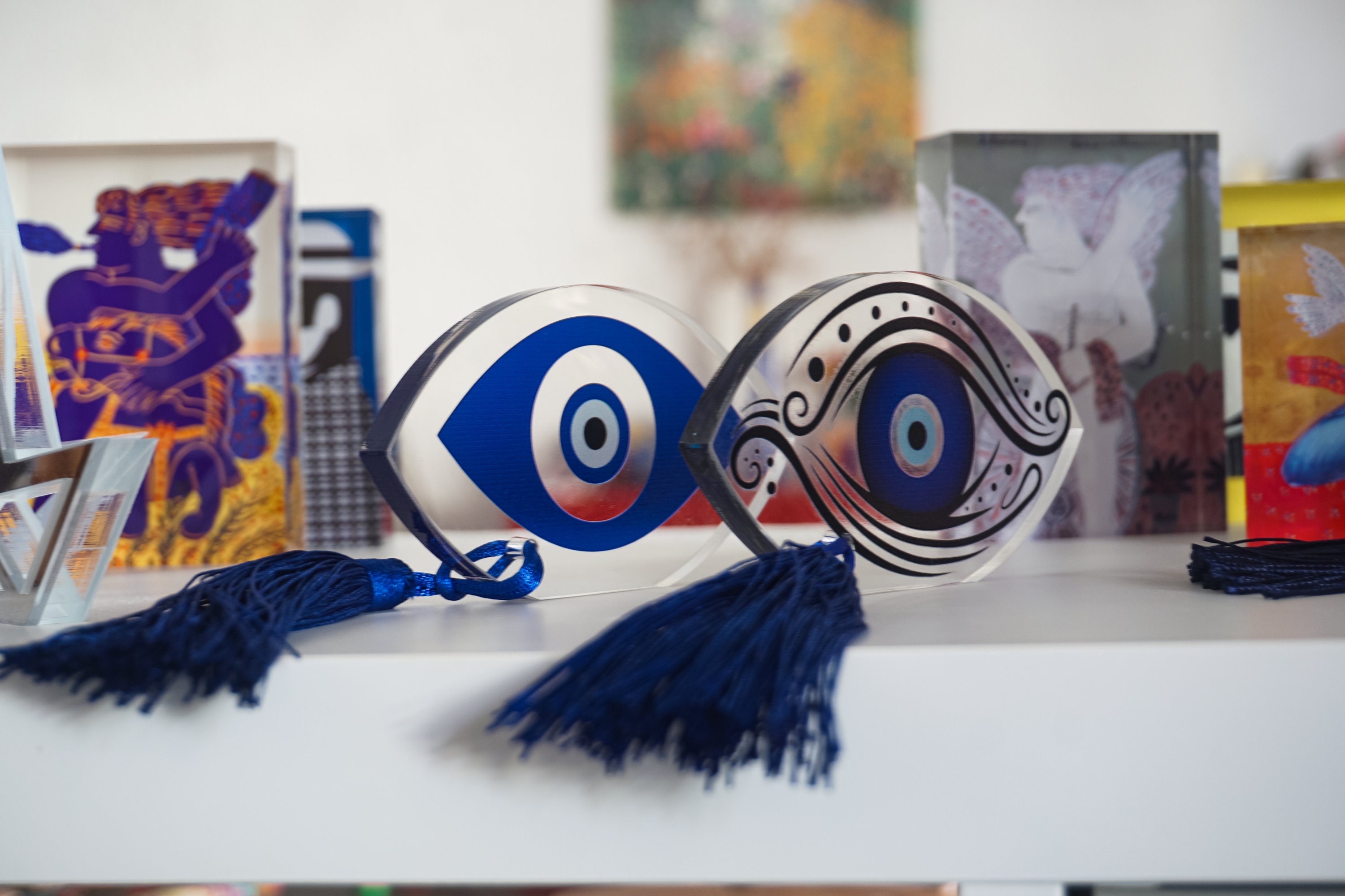 Evil Eye Table Decor,greek Evil Eye Gift,greek Gouri,evil Eye Ornament ...