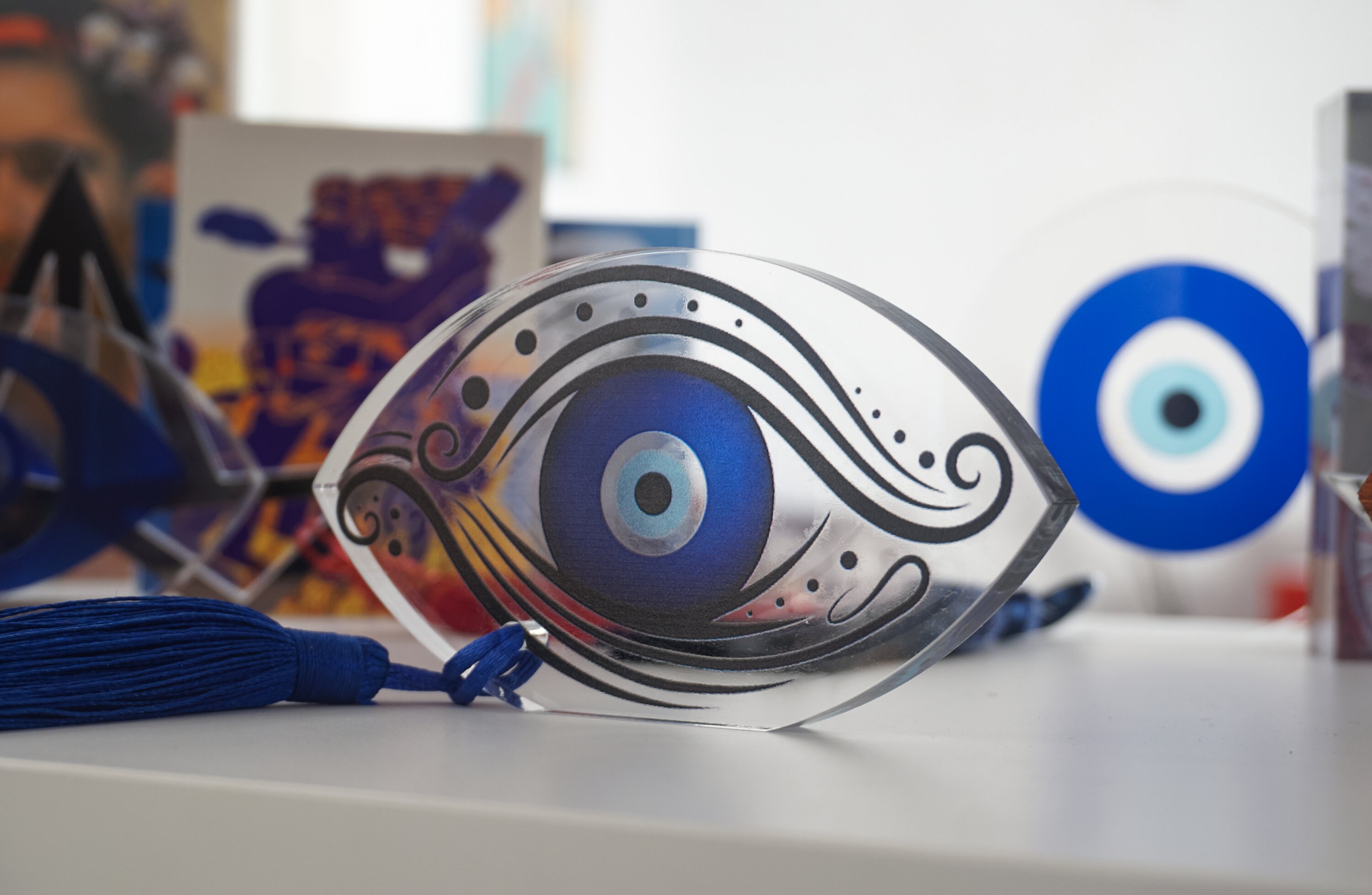 Evil Eye Table Decor,greek Evil Eye Gift,greek Gouri,evil Eye Ornament ...